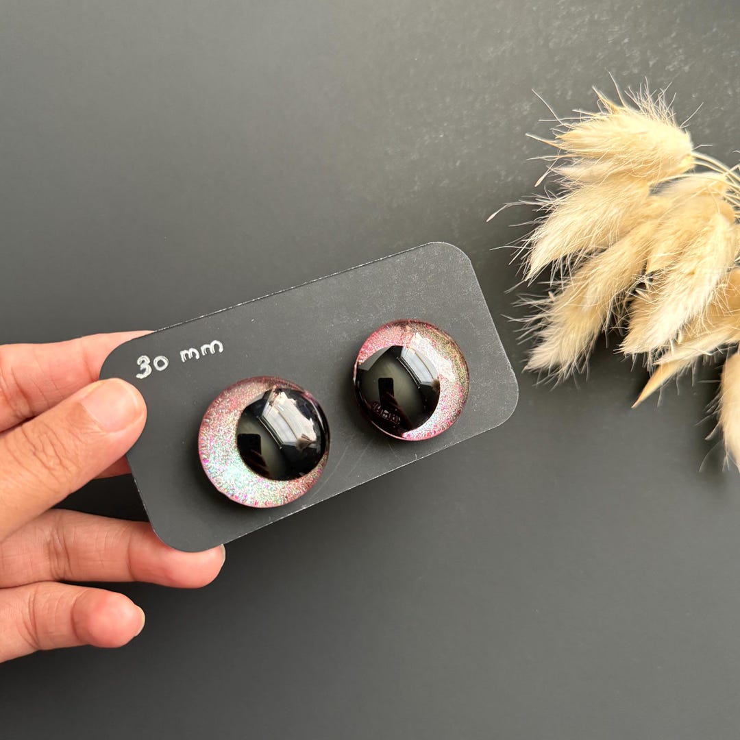 Champagne Hand Painted Eyes, Safety Eyes, Glitter Eyes, Eyes for Plush ...