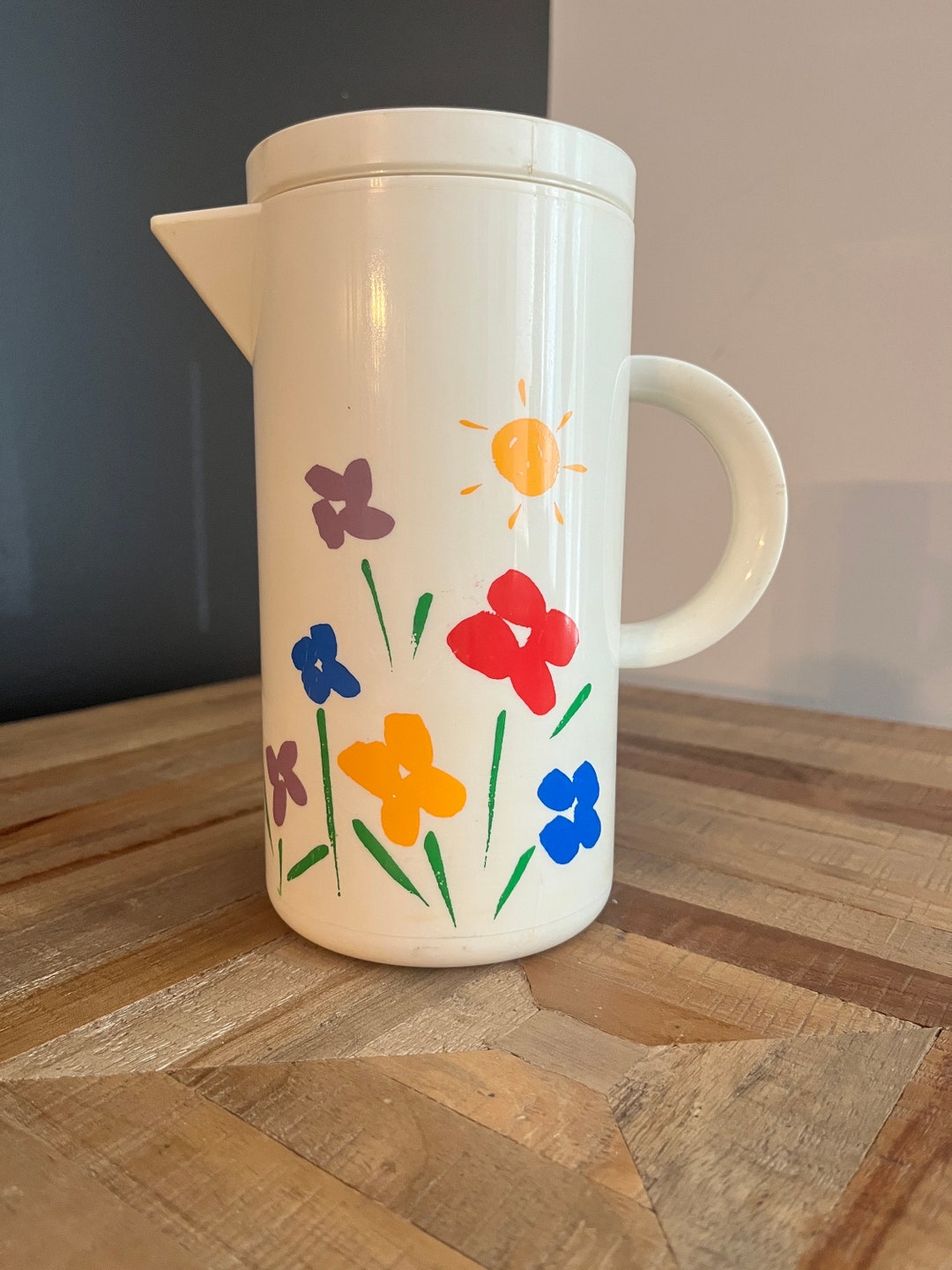 Vintage Teleflora Gifts Vintage Floral Sunshine Pitcher - Etsy