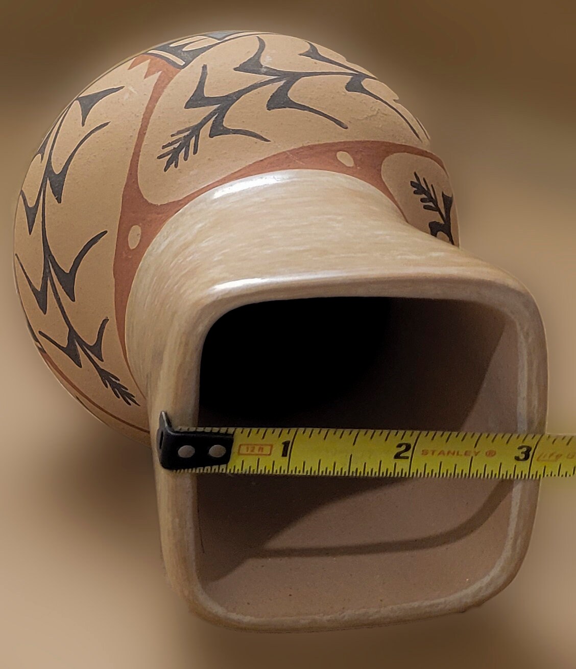 Native American Pottery by Juanita C Fragua - 7" Tall Square Opening ...