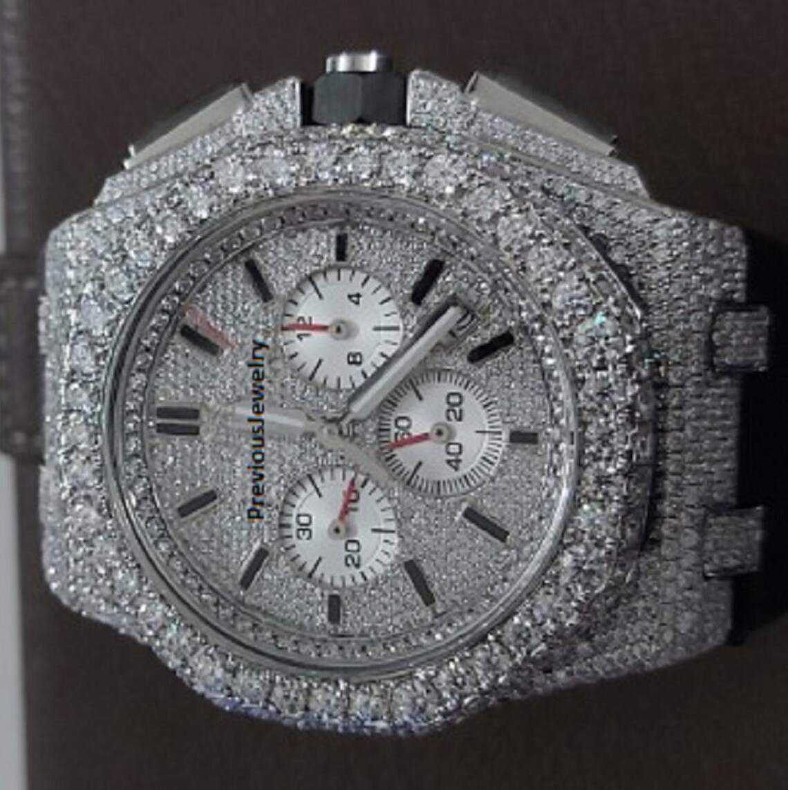 Iced Out Luxury Handcrafted Moissanite Diamond Watch VVS1 Elegant ...