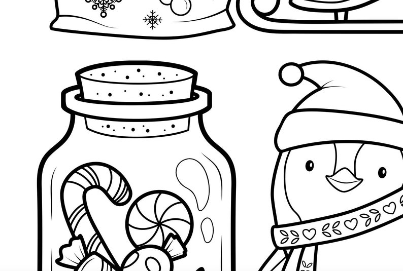 Holiday Coloring Sheet Bundle - Etsy