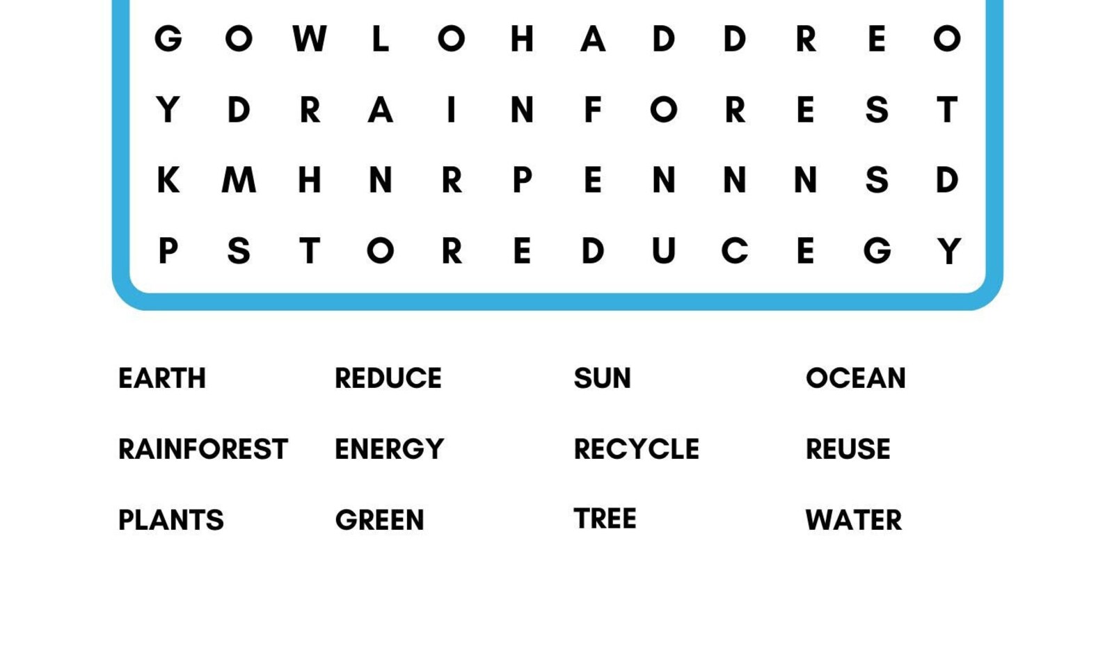 PRINTABLE Earth Day Word Search (digital) - Etsy