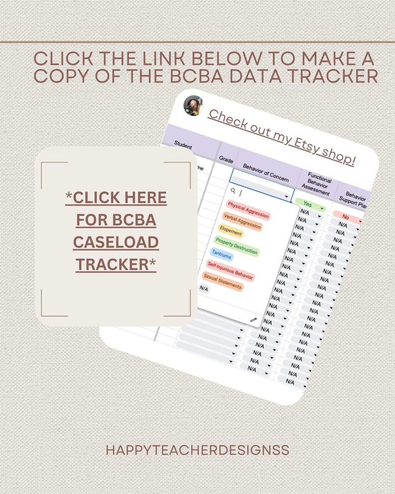 School-based BCBA Caseload Tracker - Etsy