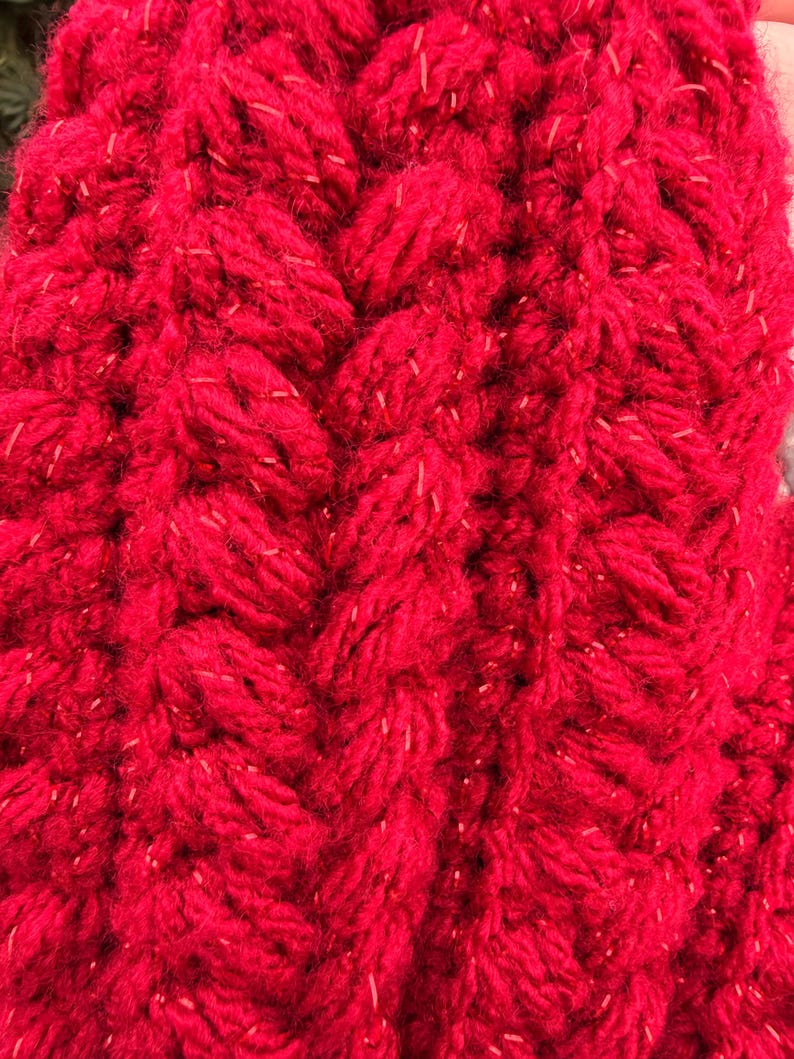 Red Crocheted Mittens | Handmade Cozy Cotton Gloves | Cute Aesthetic ...