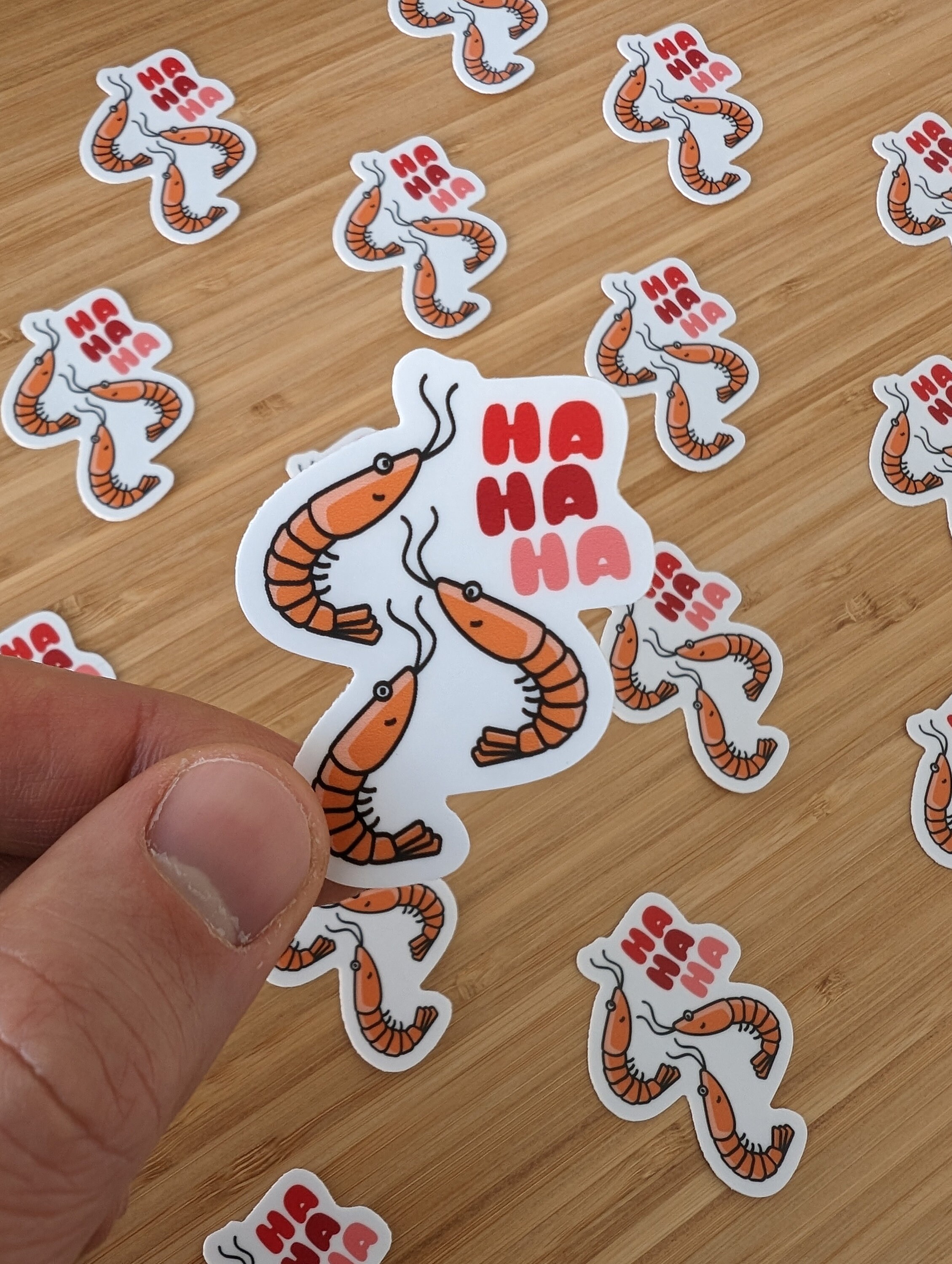 Shrimp Sticker, Laughing Shrimp Sticker, HAHAHA Sticker, Cantonese ...