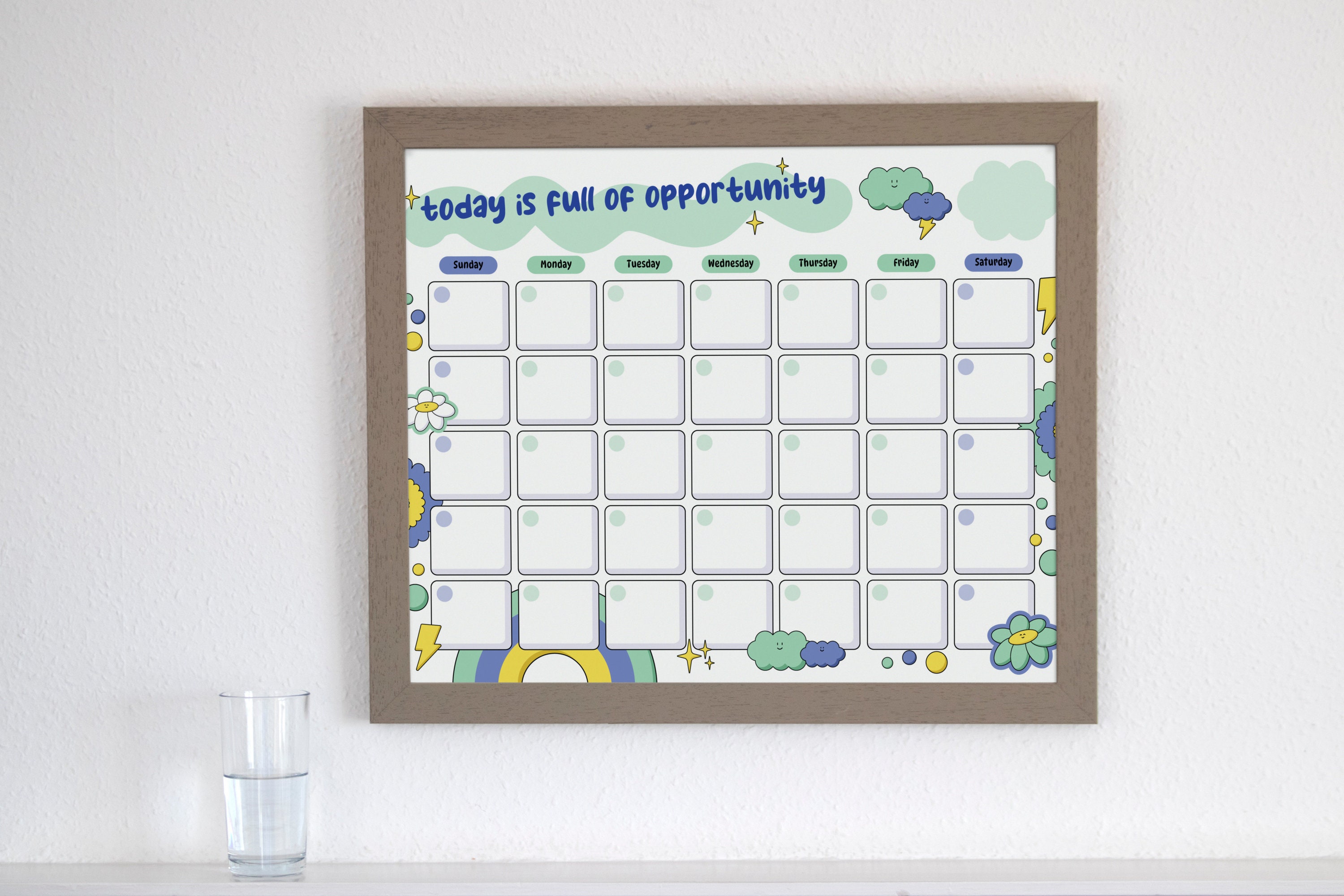 Downloadable Calendar Printable Calendar Printable Kids - Etsy
