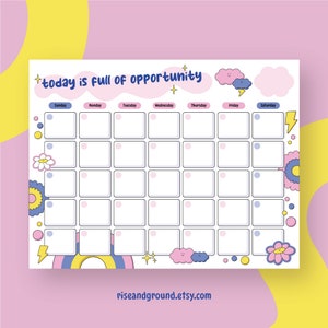 Downloadable Calendar, Printable Calendar, Printable Kids Calendar, Kid ...