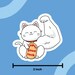 Super Lucky Cat Sticker, Maneki Neko Sticker, Strong Lucky Cat Sticker ...