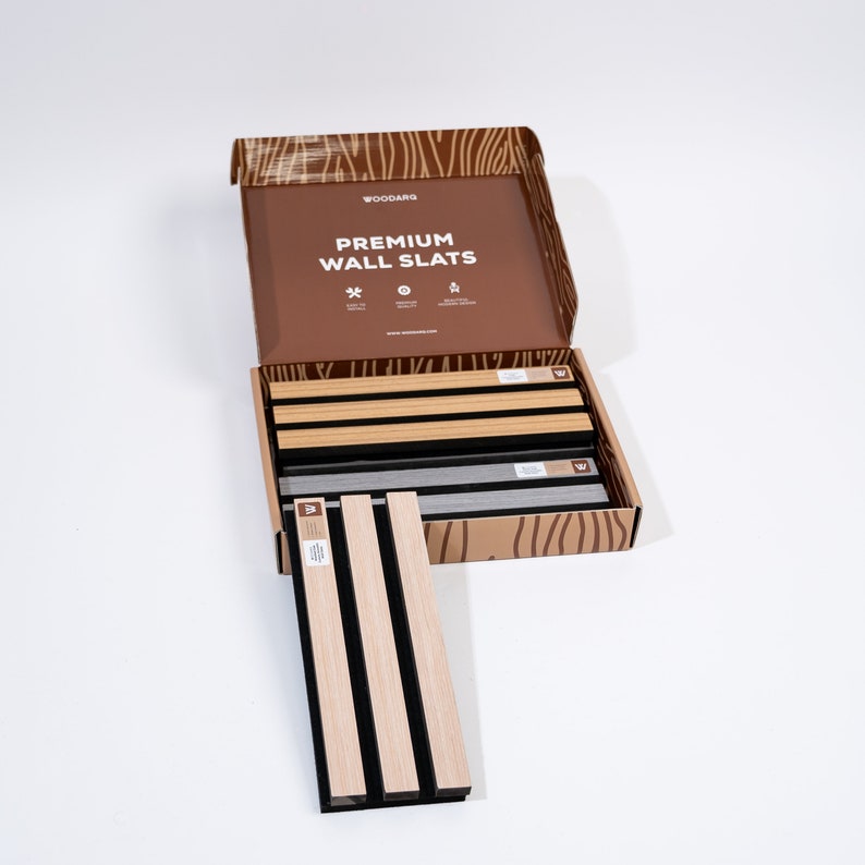 ARQ Acoustic Wood Wall Panel SAMPLE Box Slats for Interior Wall Decor ...