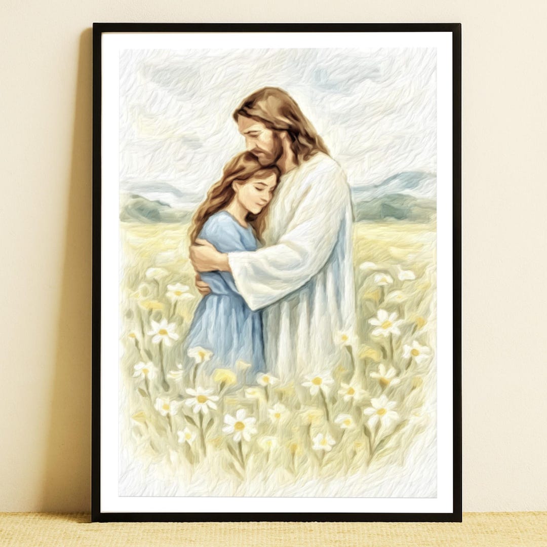 Jesus Hugging Woman, Christian Art Paint, LDS Prints, Christian ...