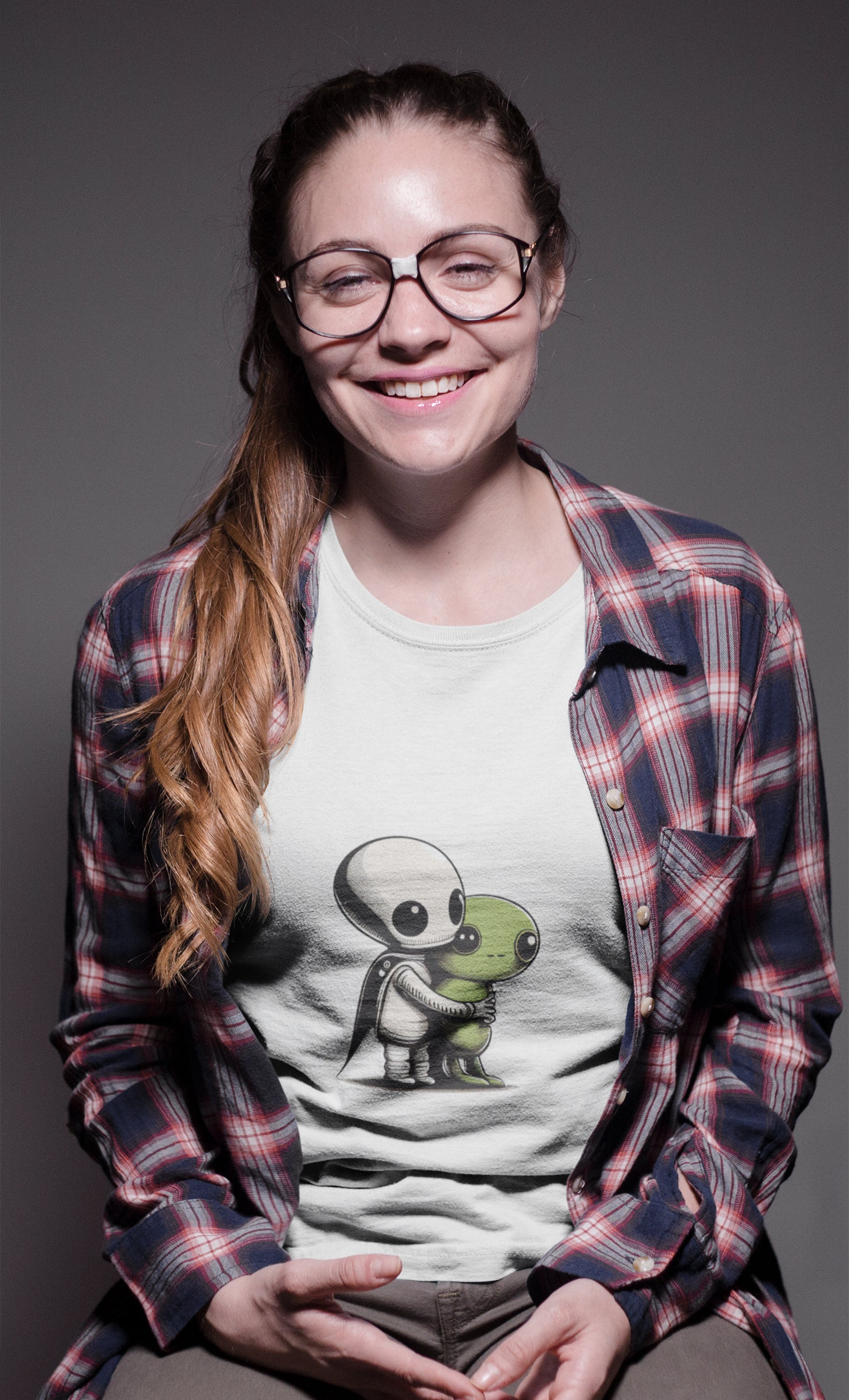 Png Cute Aliens Hug, Cryptid Print, Cute Alien/cryptid Printable ...