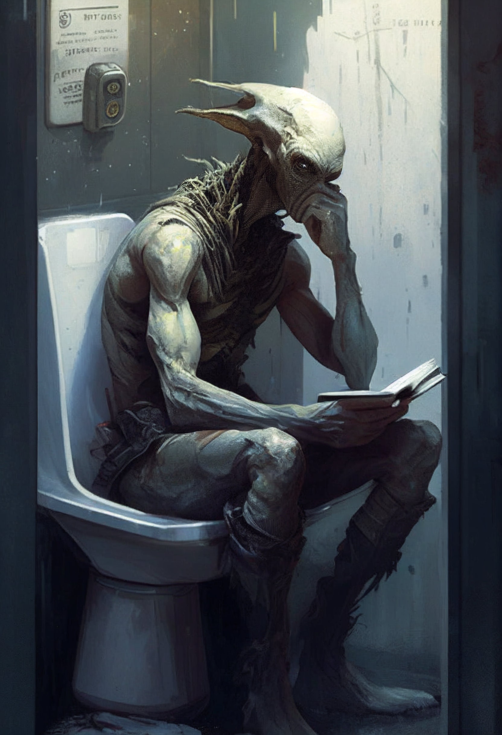 Alien on a Toilet Digital Print Cool Alien/cryptid Printable, Custom ...