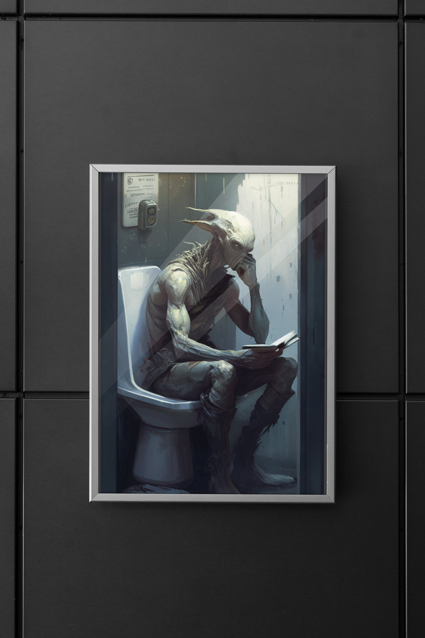 Alien on a Toilet Digital Print Cool Alien/cryptid Printable, Custom ...