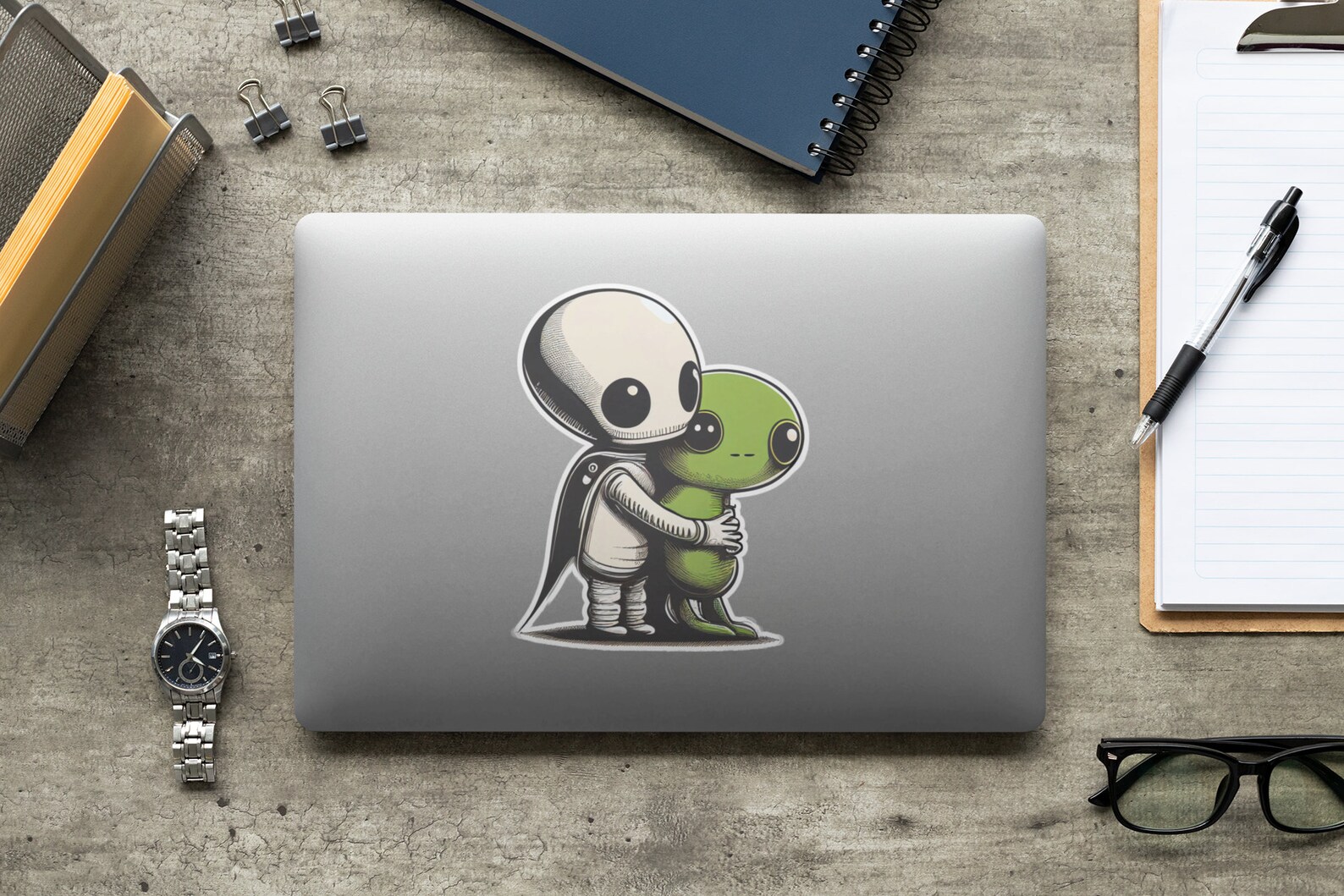 Png Cute Aliens Hug, Cryptid Print, Cute Alien/cryptid Printable ...