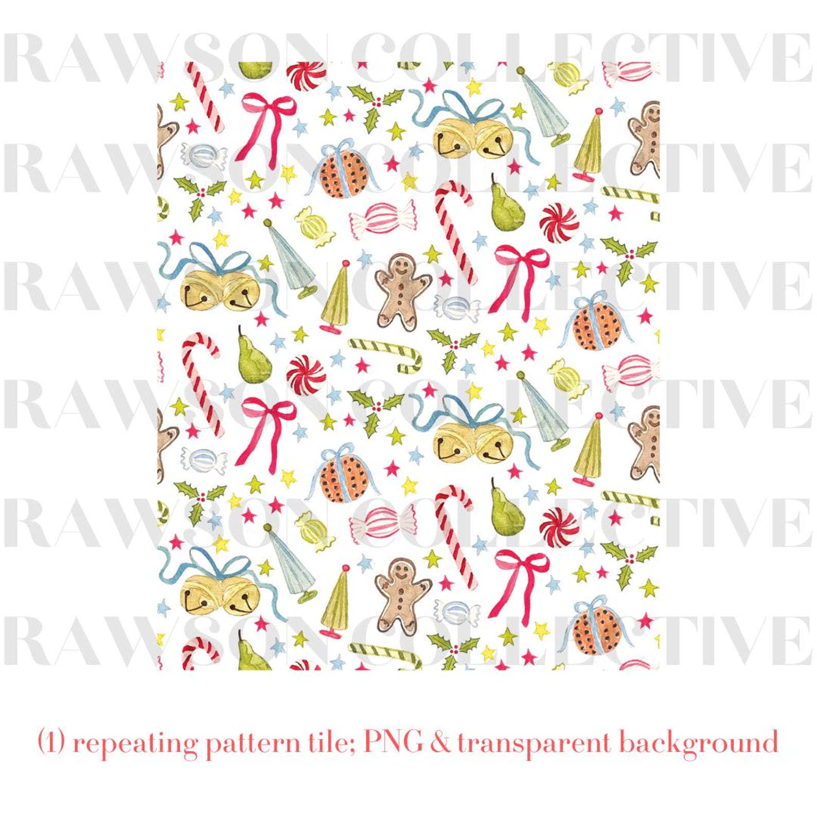 Watercolor Christmas PNG Clipart, Hand Painted Holiday Clipart ...