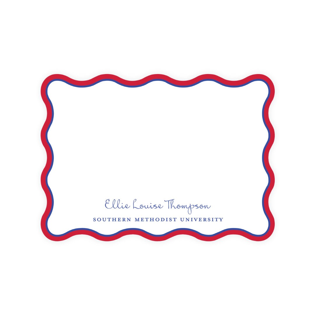 Dallas Texas SMU Wavy Stationery, Southern Methodist University ...