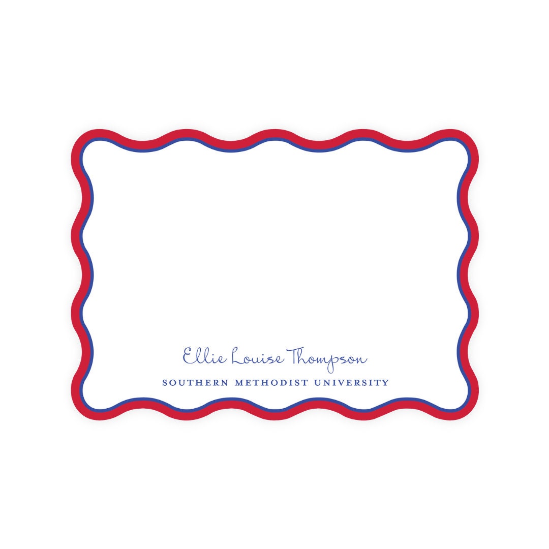 Dallas Texas SMU Wavy Stationery, Southern Methodist University ...
