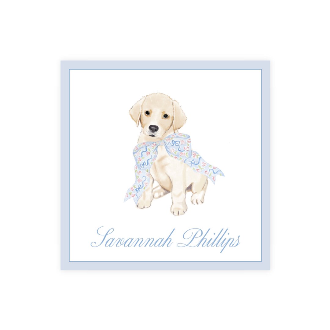 Puppy Dog Gift Tags, Custom Personalized Gift Tags, Blue Newborn ...