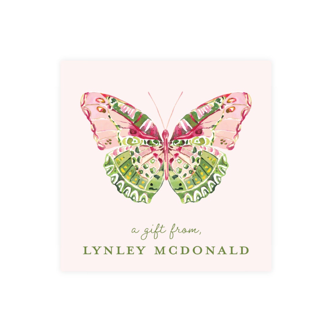 Watercolor Butterfly Gift Tags, Custom Personalized Gift Tags ...