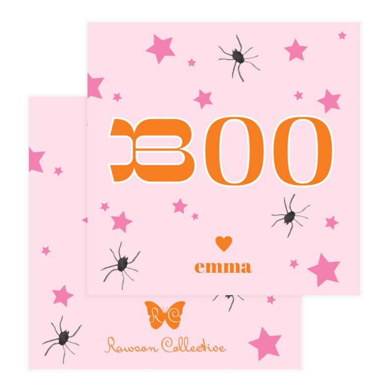 Printable Pink BOO Halloween Cards, Trick or Treat Tags, Preppy Tags ...