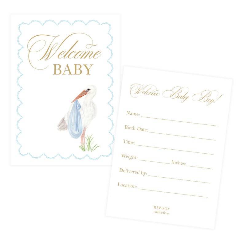READY TO SHIP | Boy Watercolor Milestone Cards With Border, Classic ...