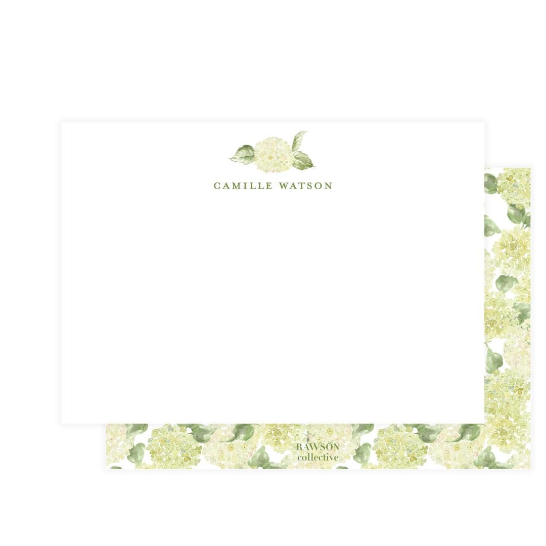 Nantucket Hydrangea Stationery, Custom Personalized Floral Stationery ...