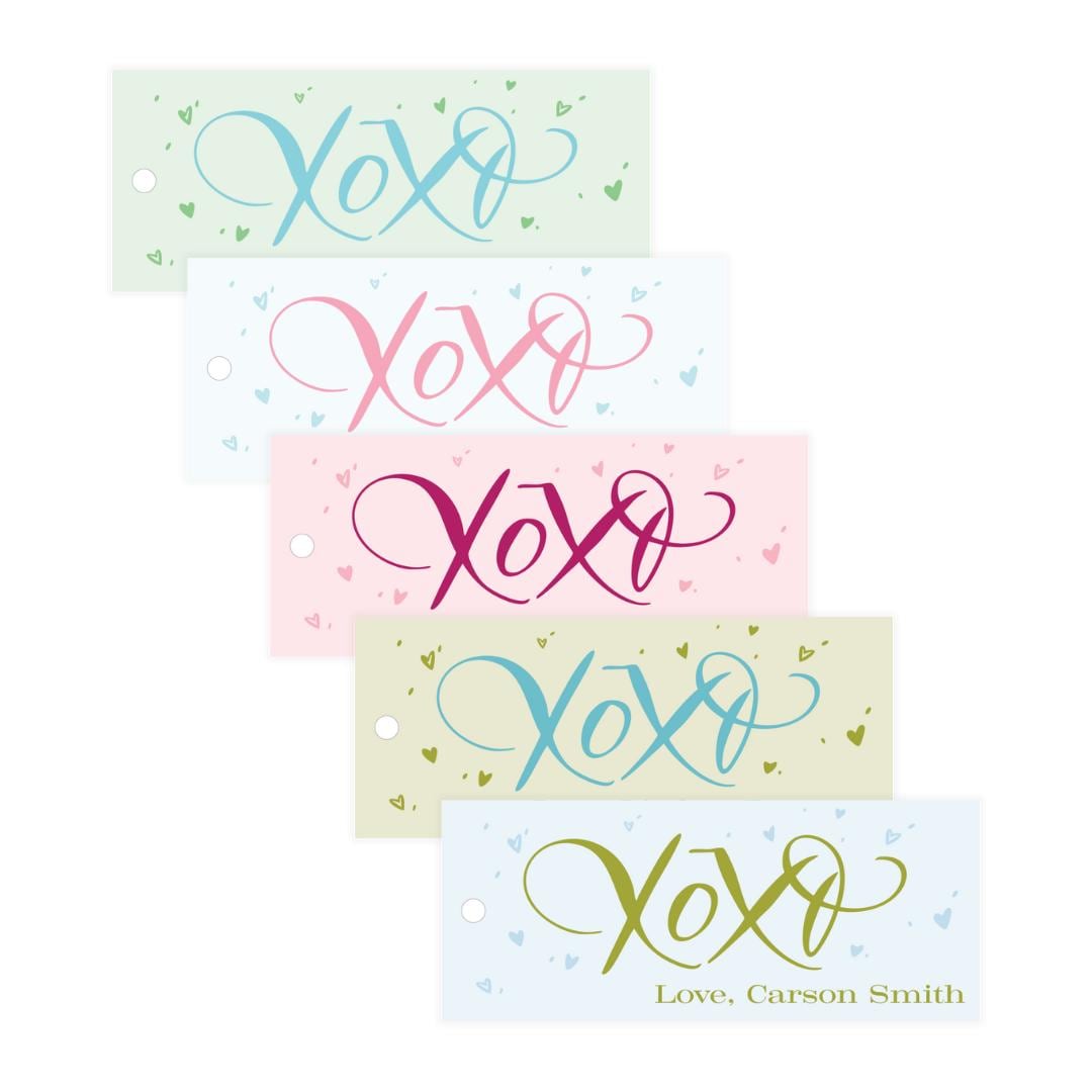 CHOOSE YOUR COLORS | Custom Personalized Women's Gift Tags, Xoxo Funky ...