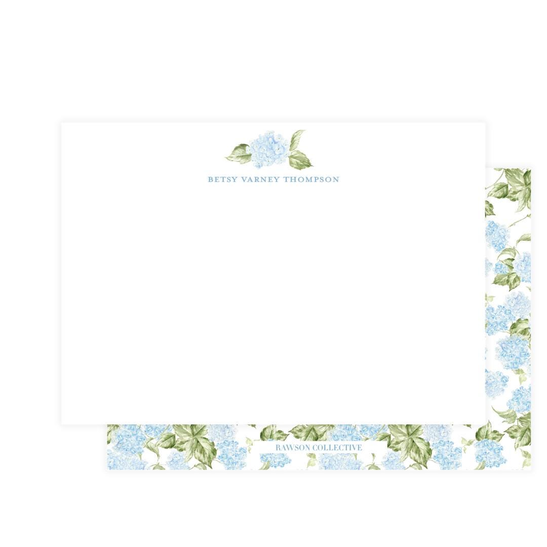 Blue Hydrangea Stationery, Custom Personalized Women's Stationery ...