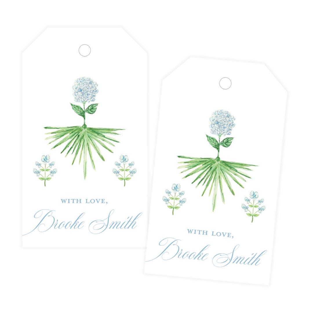 Coastal Elegance Floral Gift Tags, Custom Personalized Gift Tags ...