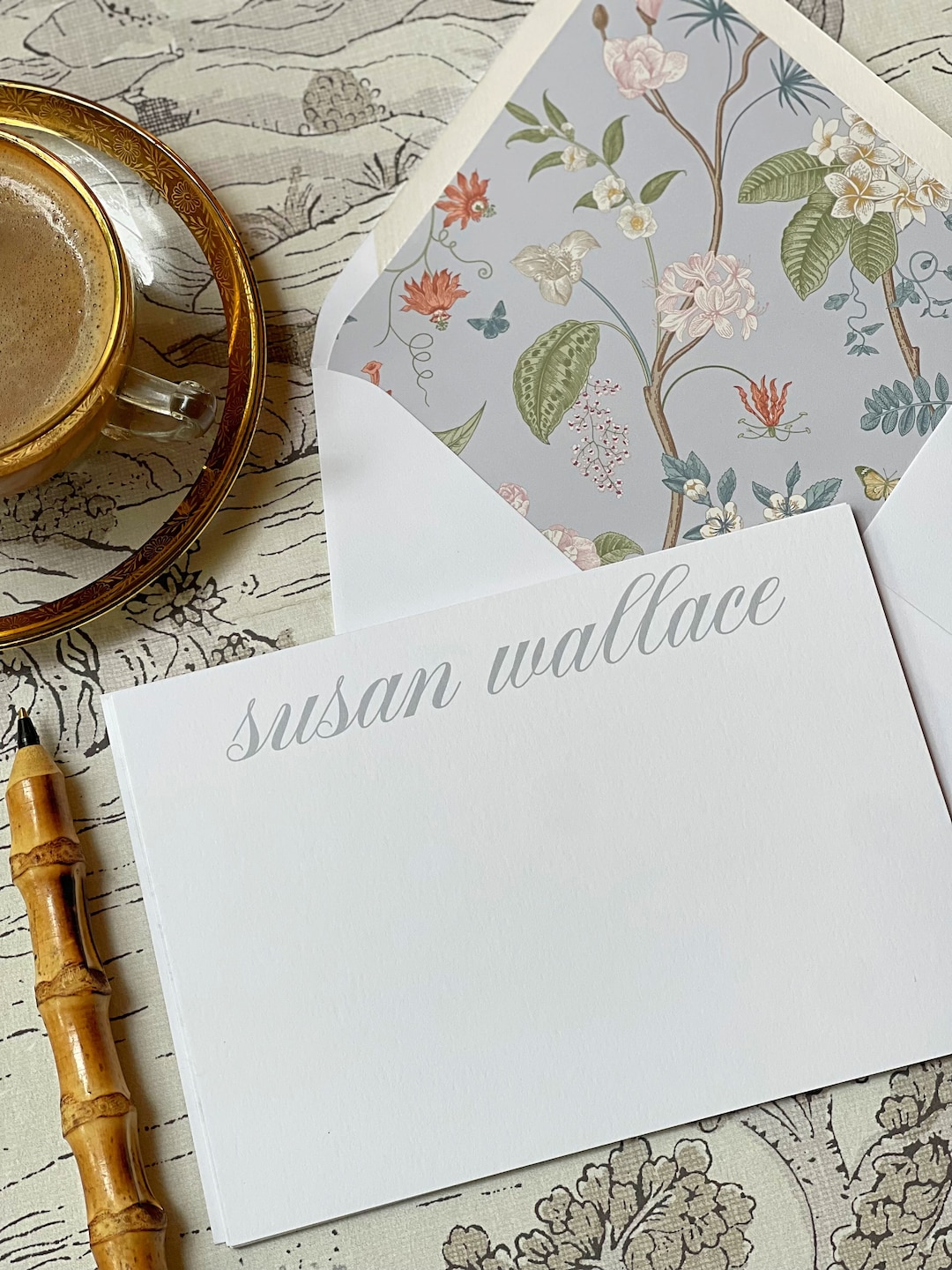 Bloom I Stationery, Custom Personalized Women's Stationery, Classic ...