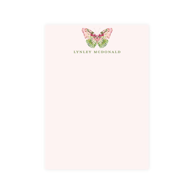 Watercolor Butterfly Notepad, 50 Pages, Custom Personalized Notepad ...