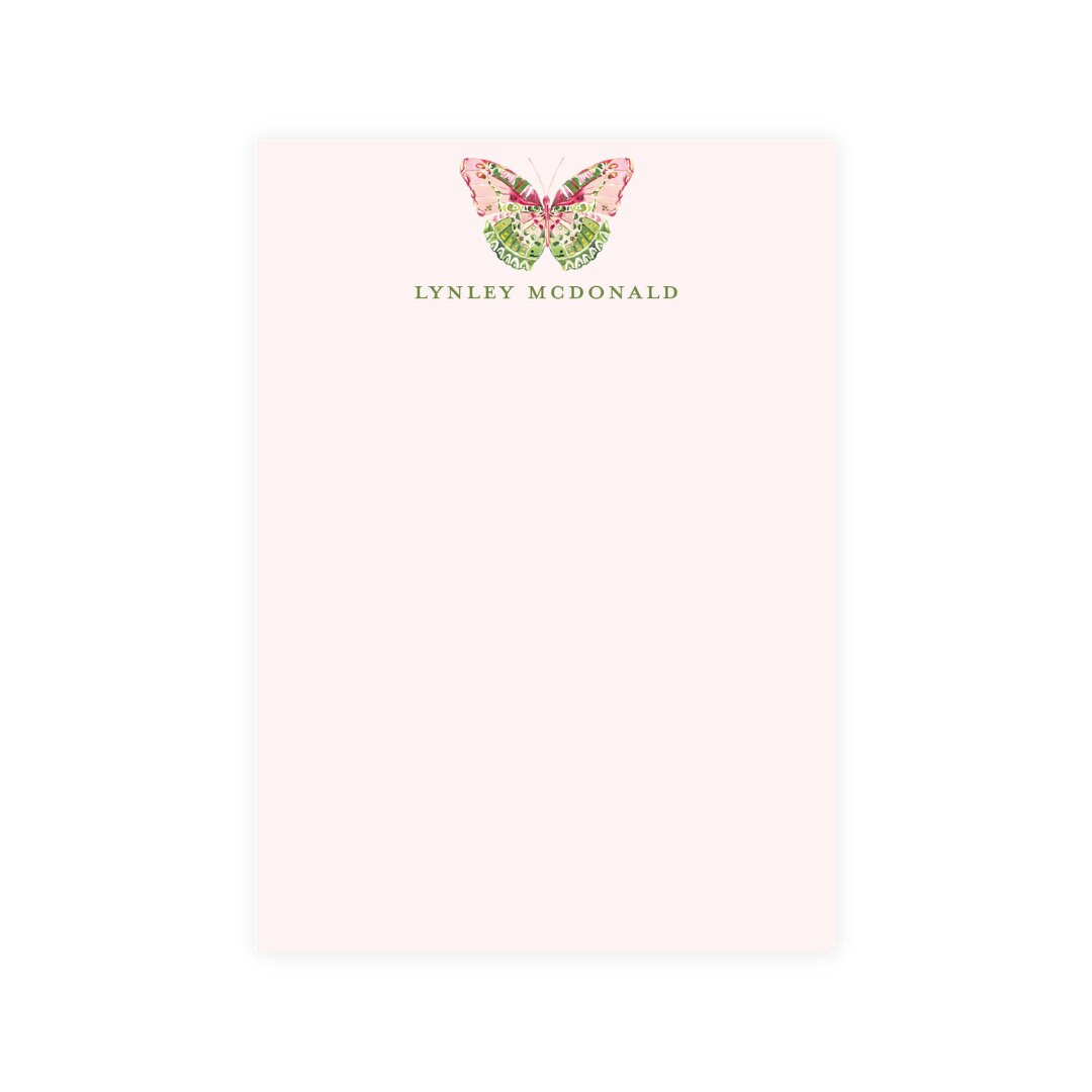 Watercolor Butterfly Notepad, 50 Pages, Custom Personalized Notepad ...