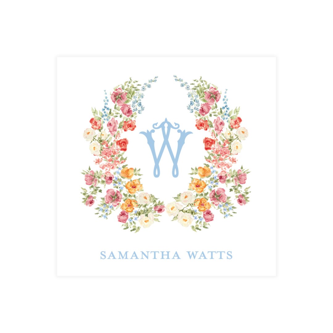 Primavera Blooms Crest Gift Tags, Custom Personalized Gift Tags ...