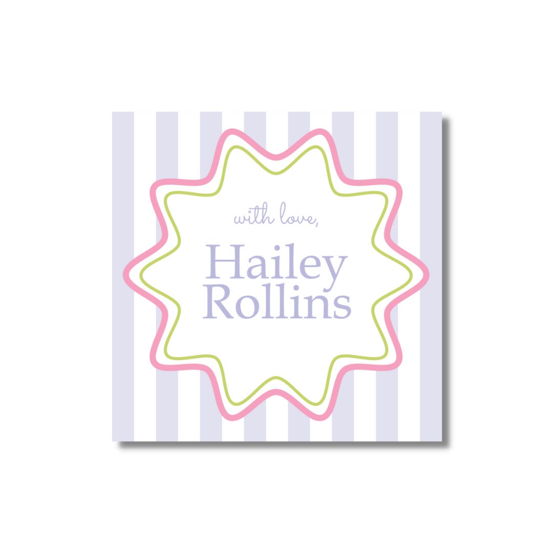 Printable Girl's Wavy Calling Cards Enclosure Cards Stationery - Etsy