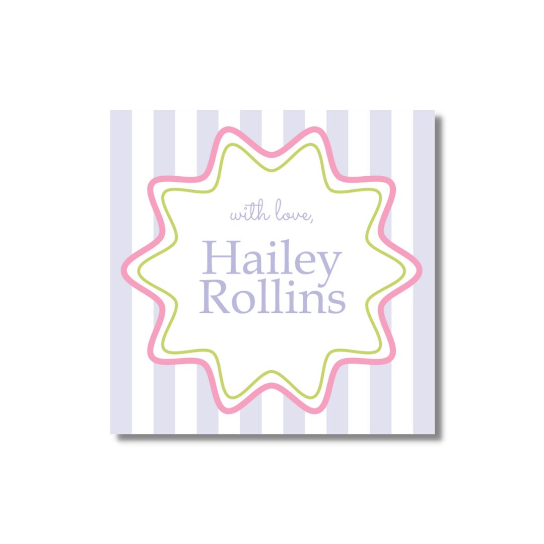 Printable Girl's Wavy Calling Cards Enclosure Cards Stationery - Etsy