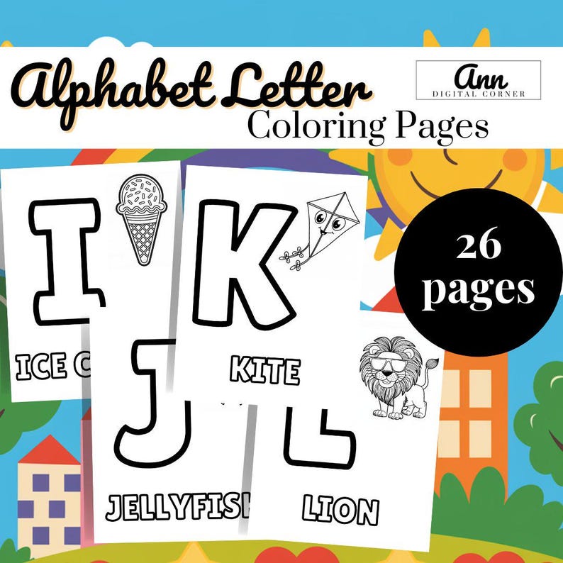 Alphabet Letter Coloring Pages for Kids | A-Z Educational Coloring ...