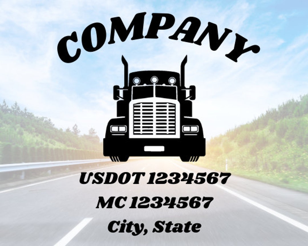 2 Custom Vinyl Decals for Semi Truck Door , Commercial Fleet Business ...