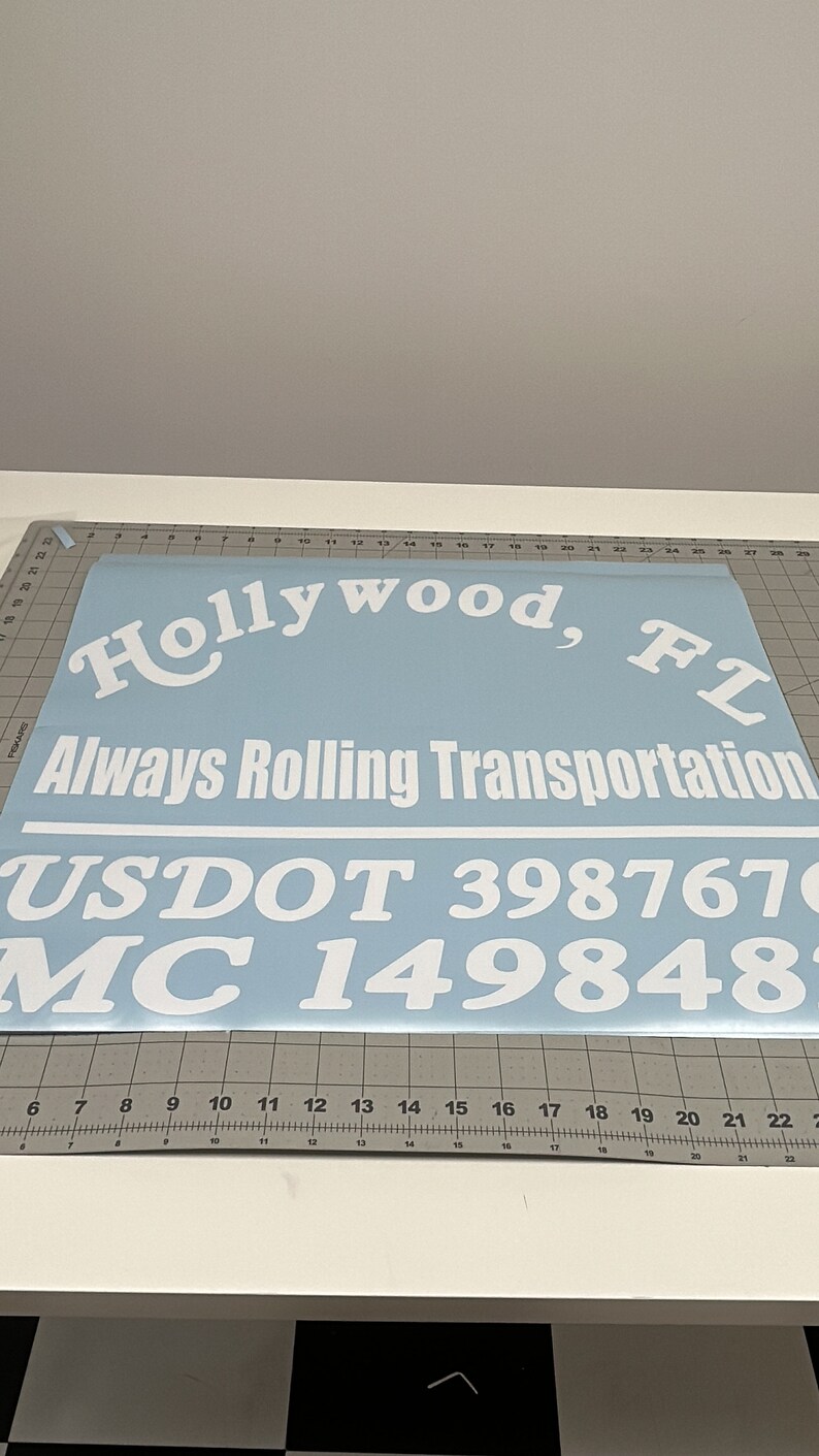 2 Custom Vinyl Decals for Semi Truck Door , Fleet Business Decals ...