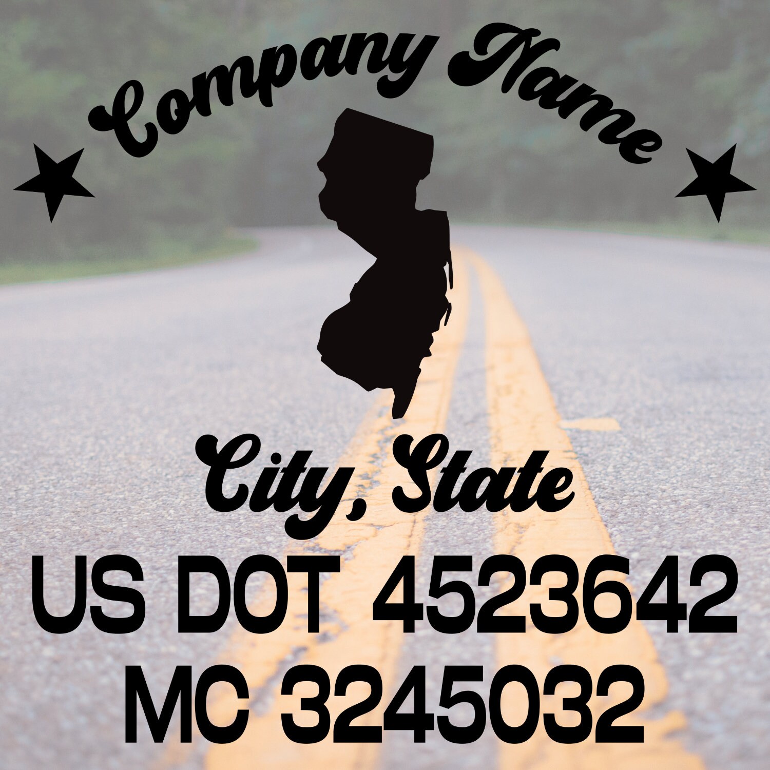 2 Custom Vinyl Decals for Semi Truck Door , Fleet Business Decals ...