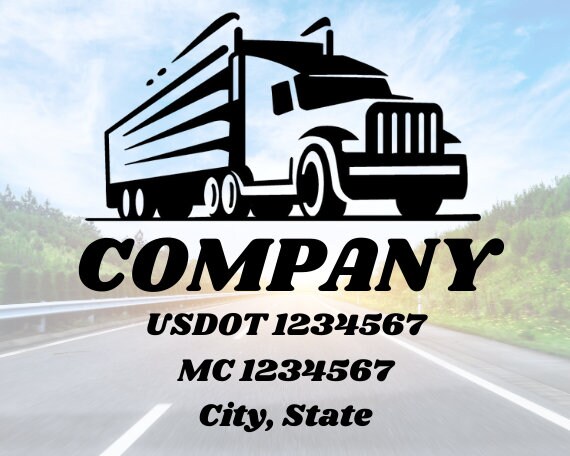 Set of 2 Custom Vinyl Commercial Vehicle Lettering, Fleet Business ...