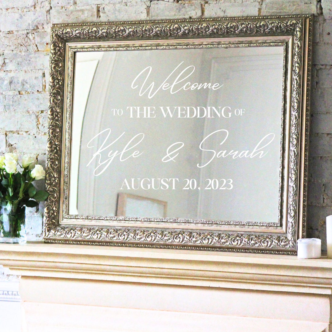 Welcome to Our Wedding Entry Mirror Display | Customizable Wedding ...