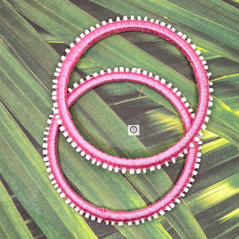 Pink Silk Thread Bangle /pink Bangle /pink Silk Bangle /ethnic Bangle ...