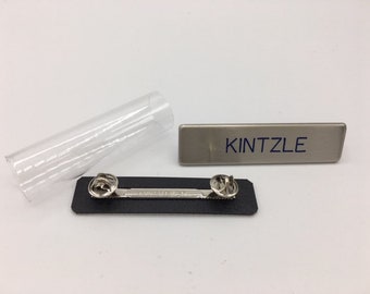 Custom Air Force Silver Name Tag, Magnetic Posts - Etsy