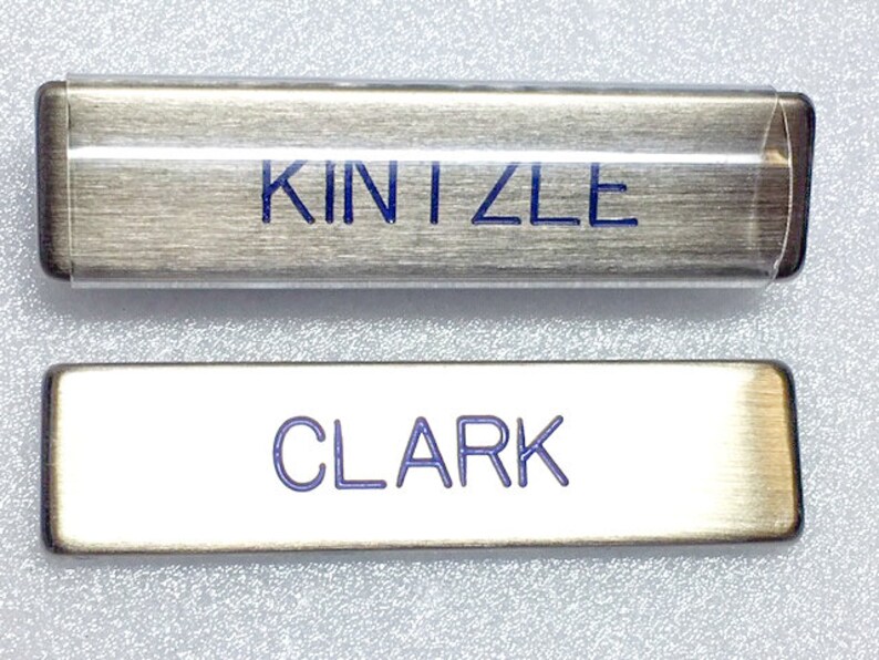Custom Air Force Silver Name Tag, Magnetic Posts - Etsy