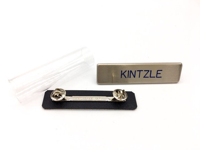 Custom Air Force Silver Name Tag, Magnetic Posts - Etsy