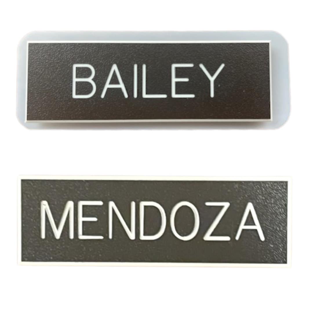 Custom Army Black Plastic Name Tag, Regular Pin Posts - Etsy