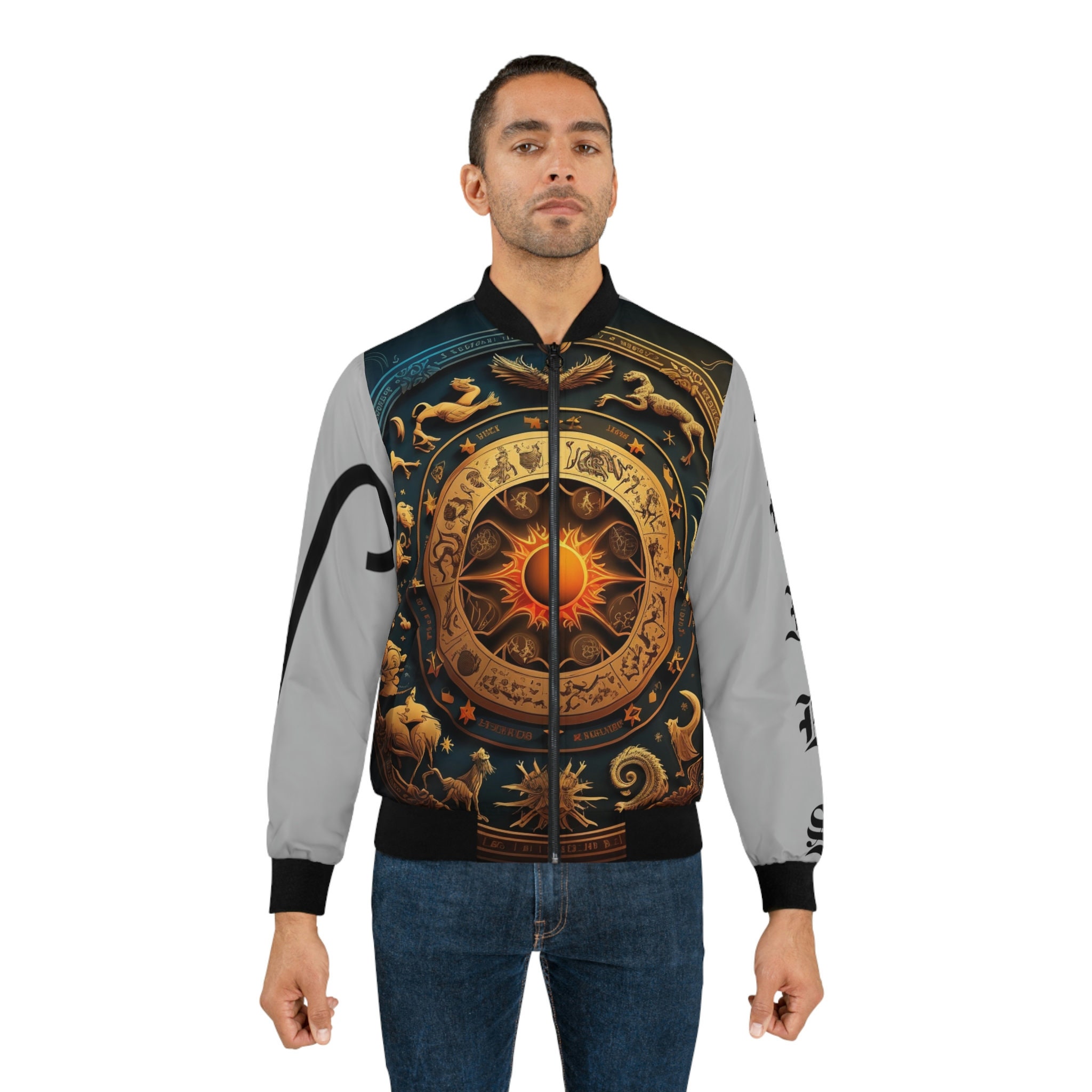 Men's ARIES ZODIAC Bomber Jacket, Men's Bomber Jacket, Astrological ...