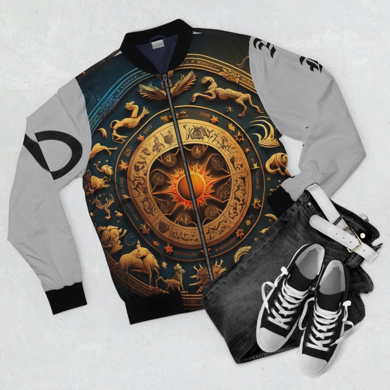 Men's ARIES ZODIAC Bomber Jacket, Men's Bomber Jacket, Astrological ...