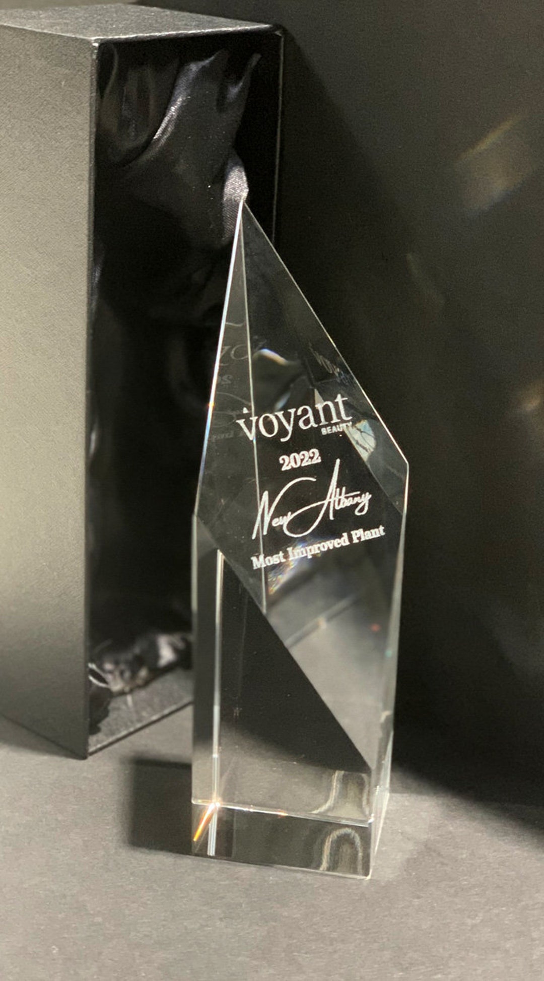 Corporate Business Award Trophy Phoenix Crystal Paragon Laser Engraving ...