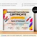 Editable Art Workshop Certificate of Participation | Editable CANVA ...